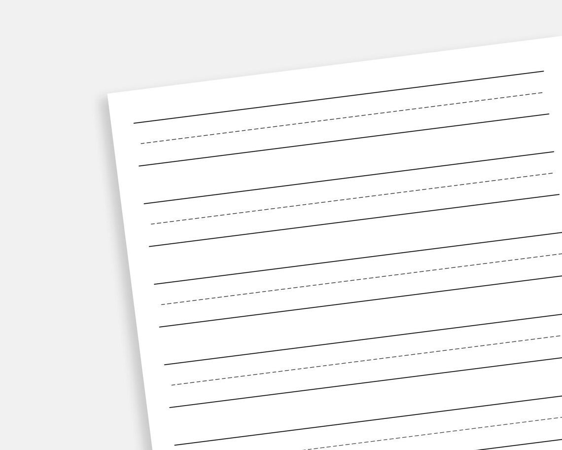 Practice Writing Paper. Handwriting Paper. Penmanship Paper. - Etsy