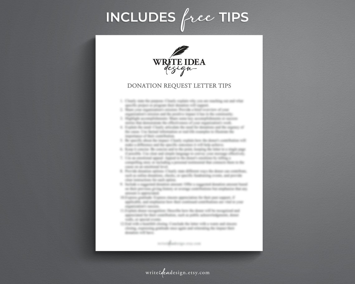 Professional Donation Request Letter Template. Google Docs/microsoft ...