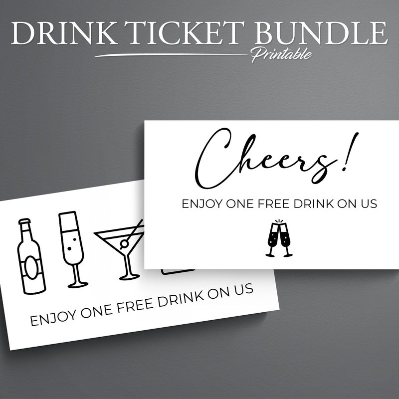 1 Free Drink Template - Etsy