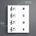 Printable Music Note Flash Cards. Treble Clef. Learning to - Etsy