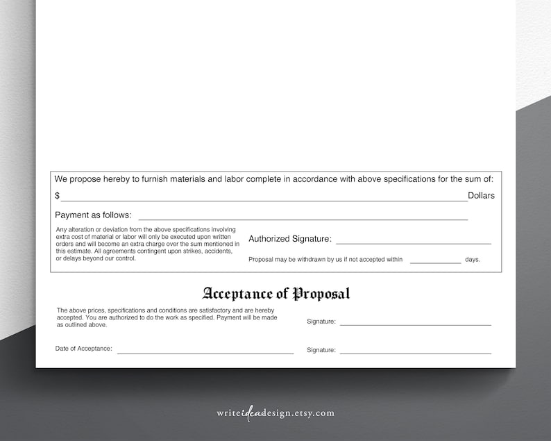 Contract Template. Pdf/google Docs/microsoft Word. Contract - Etsy