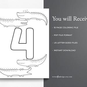 Number Coloring Pages 1-15. Preschool Activity. Toddler Coloring Page ...