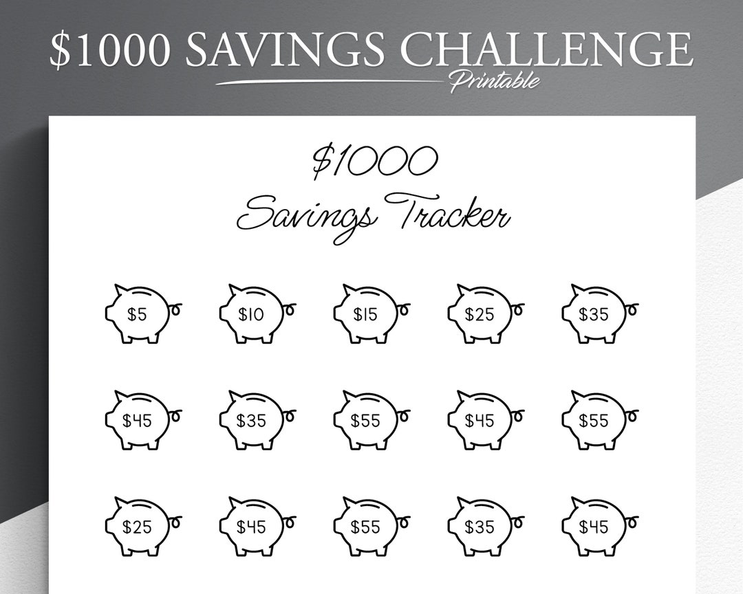1000 Savings Challenge. 1000 Money Saving Challenge. 1000 Savings in 30 ...