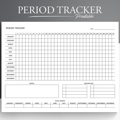 Period Tracker. Monthly Menstrual Cycle Tracker. Period Log. - Etsy