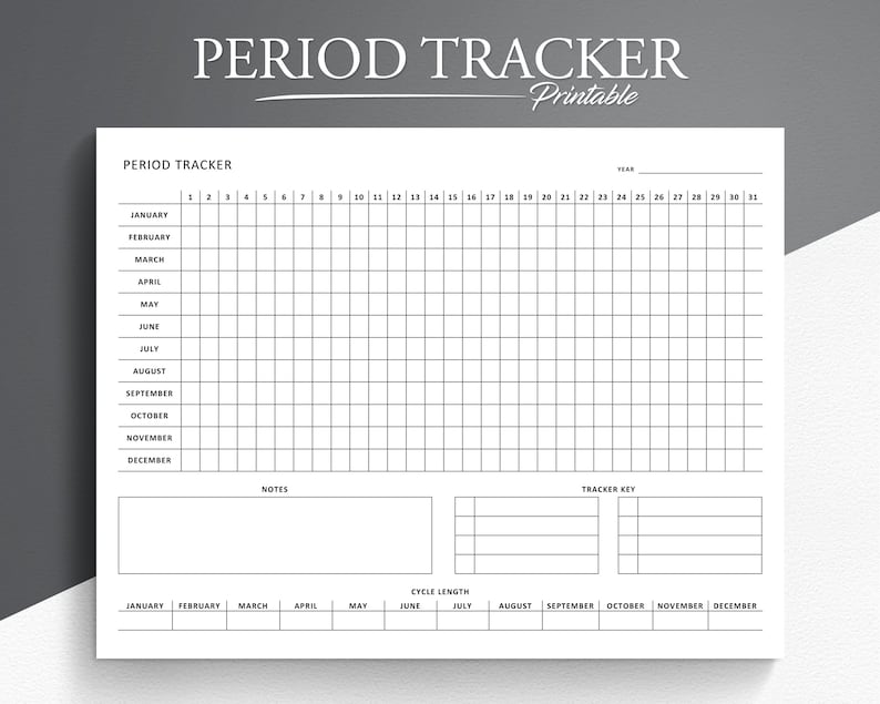 Period Tracker. Monthly Menstrual Cycle Tracker. Period Log. - Etsy