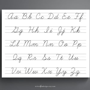 Cursive Alphabet Tracing Worksheet. Printable Trace the Cursive ...