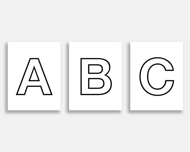 Printable Uppercase Letters. Printable Alphabet. 26 Pages. | Etsy