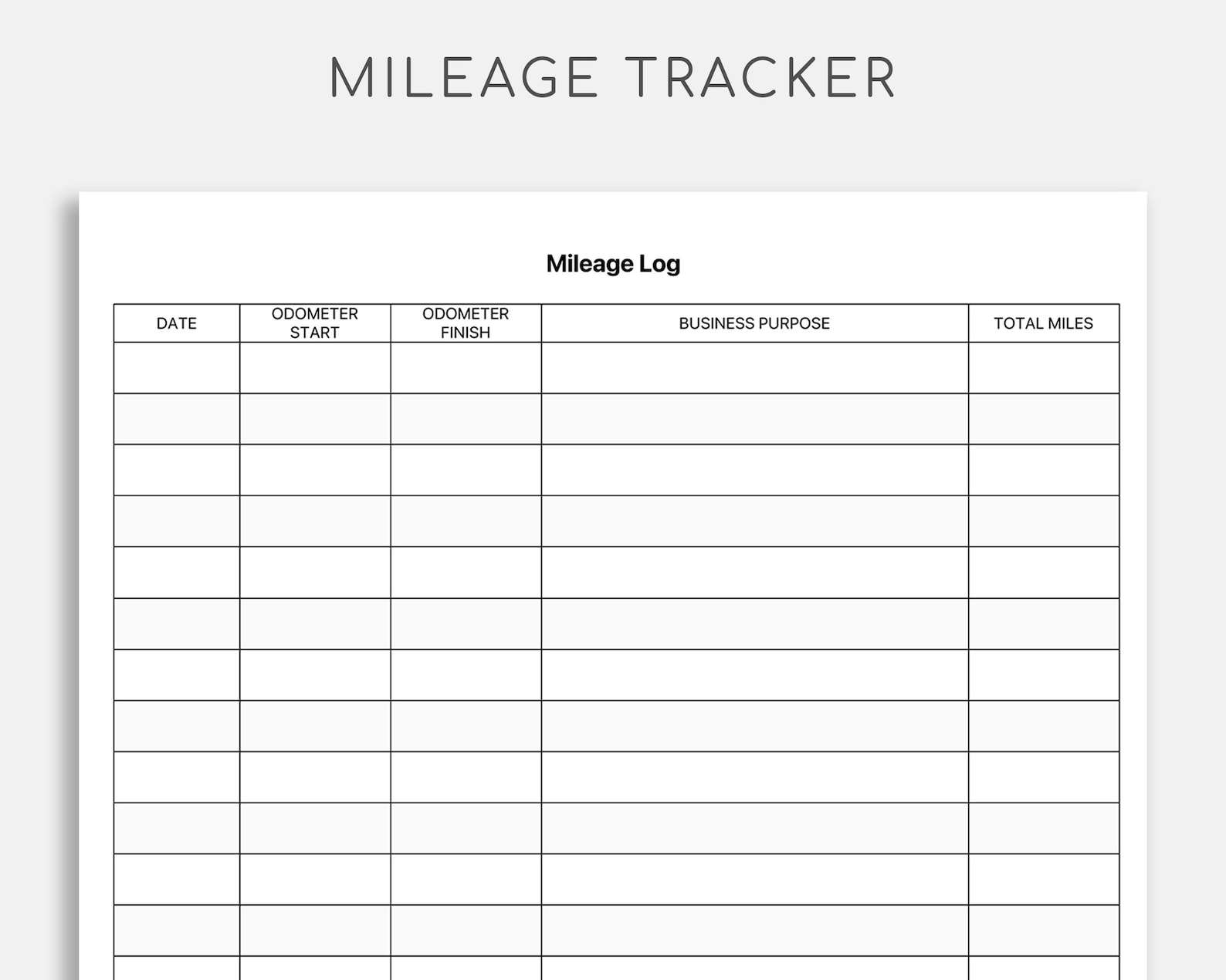 Mileage Log. Mileage Tracker Log. Business Mileage. Miles Log. - Etsy