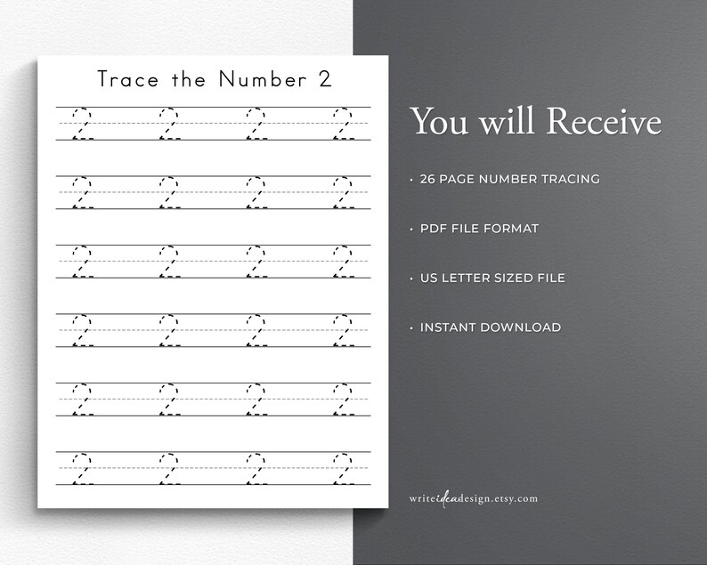 Number Tracing. 1-25 Tracing. Handwriting Practice. Learn to Write ...