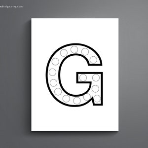 Printable Uppercase Do-a-dot Letters. Printable Dot Alphabet. Printable ...