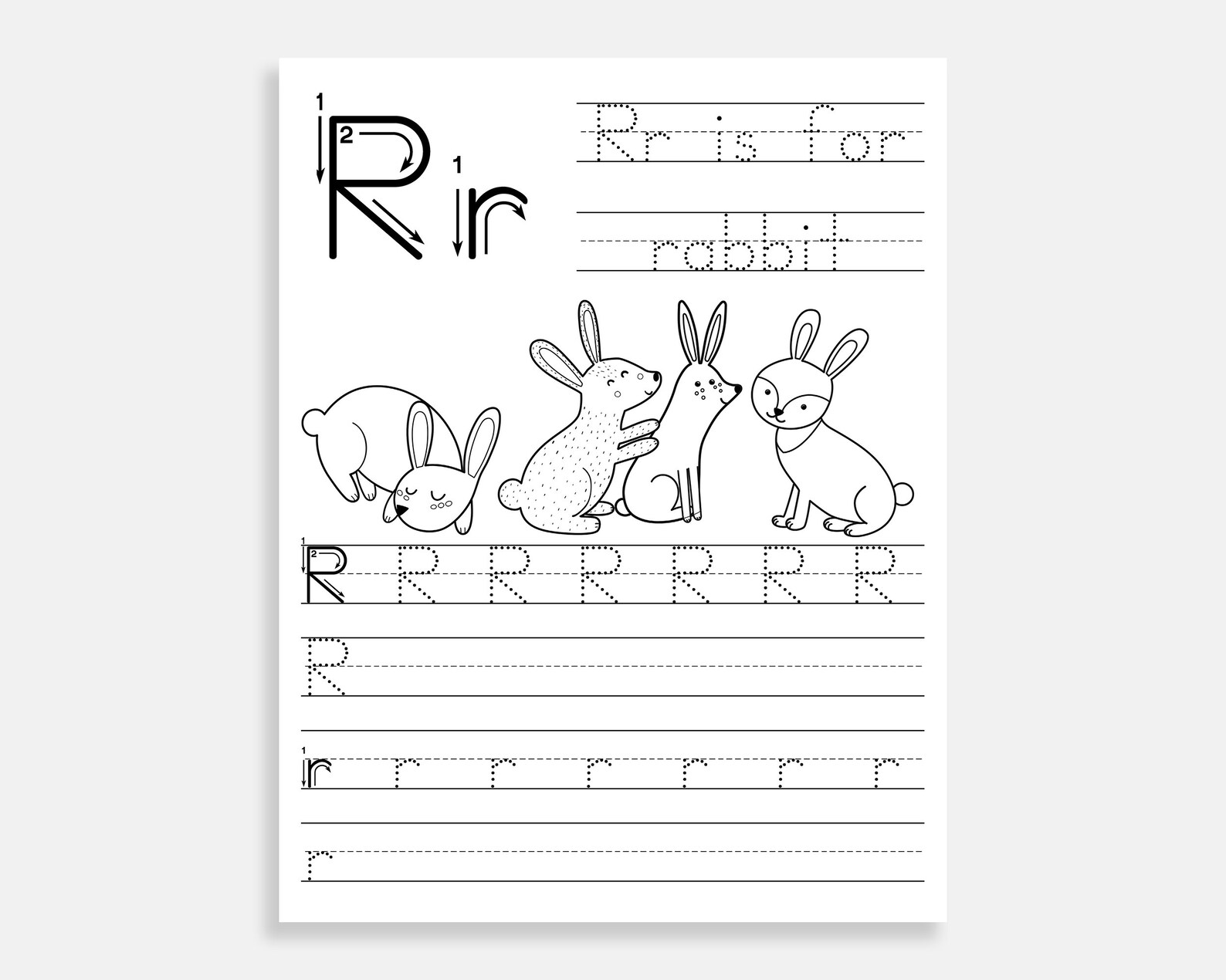 Alphabet Worksheets. Letters Worksheets. Printable Letter - Etsy