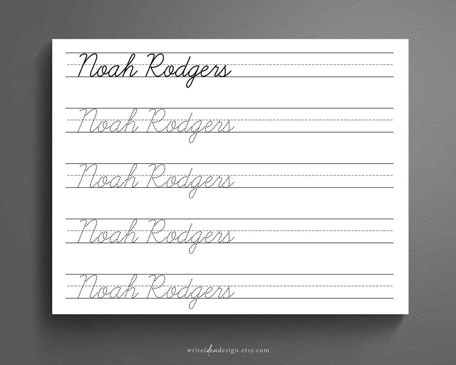 Personalized Cursive Name Tracing Sheet. Cursive Name Writing. Cursive ...