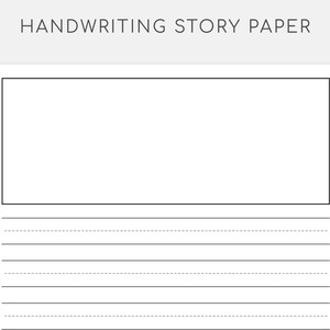 Handwriting Story Paper. Penmanship Paper. Writing Practice | Etsy