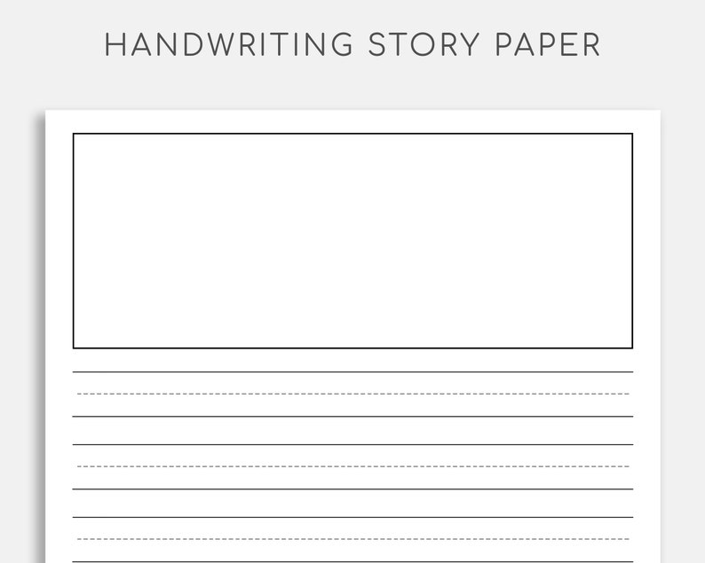 Handwriting Story Paper. Penmanship Paper. Writing Practice | Etsy