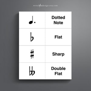 44 Printable Music Symbol Flash Cards for Learning Music Theory. Music ...