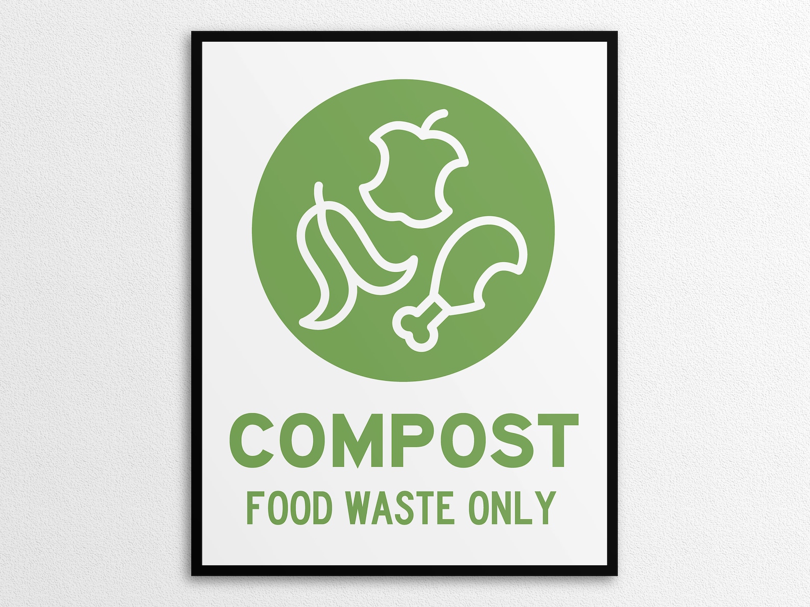 Printable Compost Sign: Food Waste Only (PNG/PDF) - Etsy