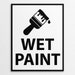 Printable Wet Paint Sign in US Letter and A4 Sizes, Instant Download ...