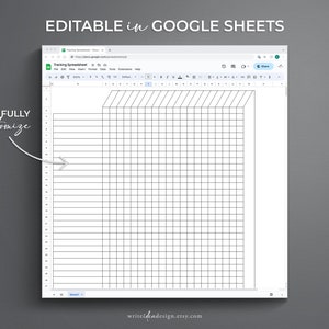 Printable Blank Tracking Spreadsheet. Printable PDF, Excel, Google ...