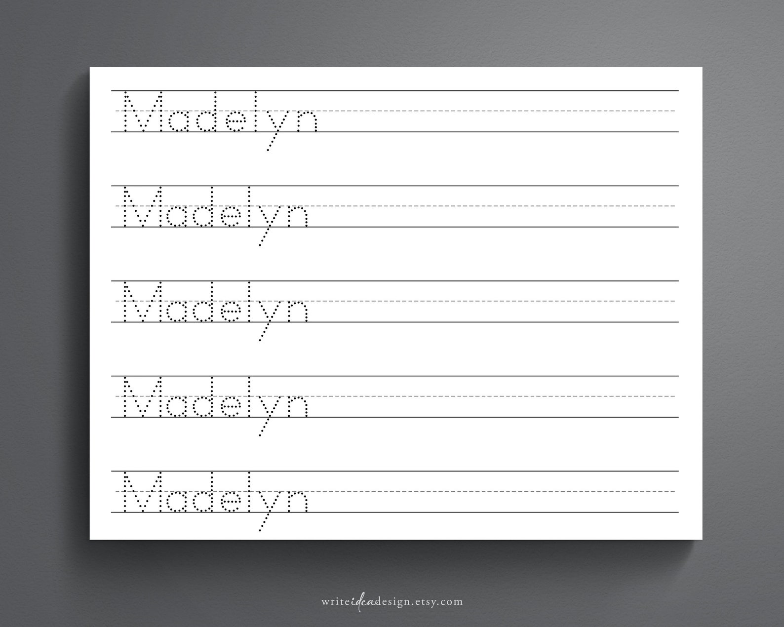 Personalized Dot Name Tracing Worksheet: Handwriting Practice (PDF ...
