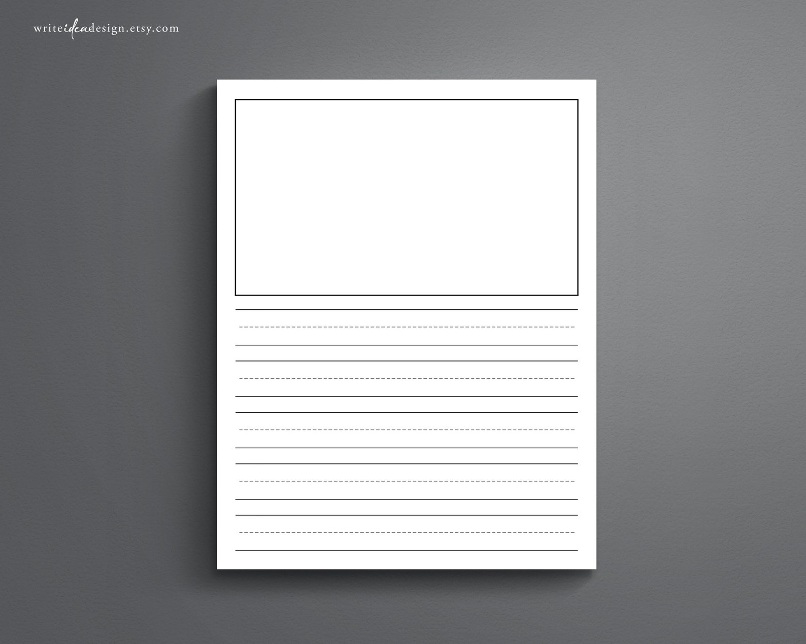 Handwriting Story Paper. Penmanship Paper. Writing Practice - Etsy