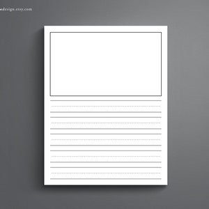 Handwriting Story Paper. Penmanship Paper. Writing Practice Paper ...