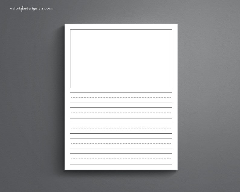 Handwriting Story Paper. Penmanship Paper. Writing Practice Paper ...