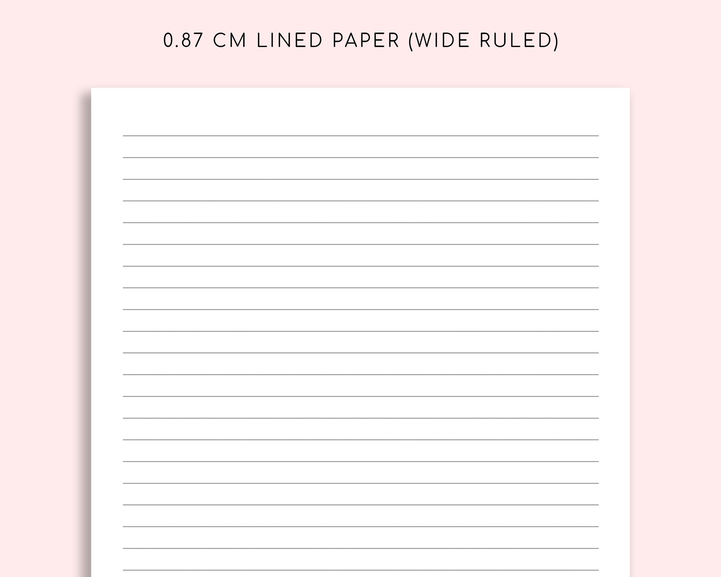 Printable Lined Paper. Wide Ruled Paper. College Ruled Paper. - Etsy UK