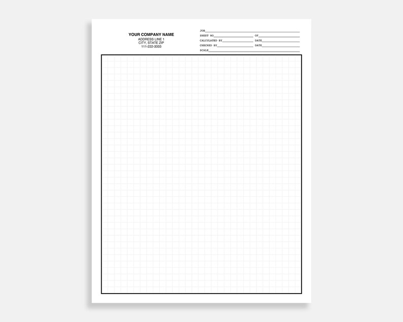 Engineering Graph Paper. Engineering Computation Paper. | Etsy Australia