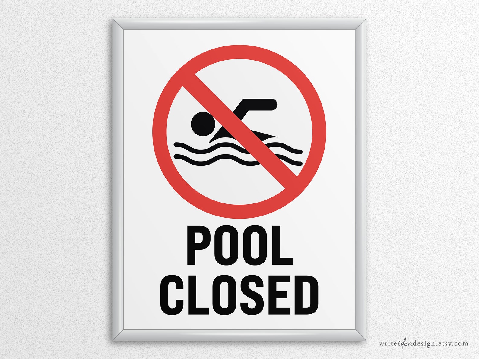 Printable Pool Closed Signs in US Letter and A4 Sizes, Instant Download ...