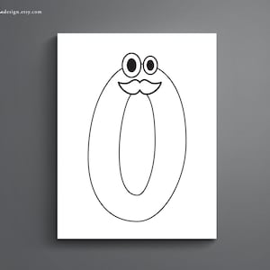 Printable Numbers 0 to 9 Coloring Pages With Fun Faces | Kids Learning ...