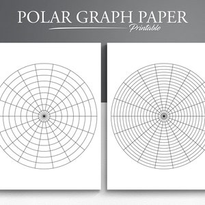 Printable Polar Graph Paper. Circular Graph Paper. Radial Graph Paper ...