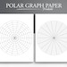 Printable Polar Graph Paper. Circular Graph Paper. Radial Graph Paper ...