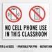 No Cell Phone Use in Classroom Sign: Printable Poster (PNG/PDF) - Etsy
