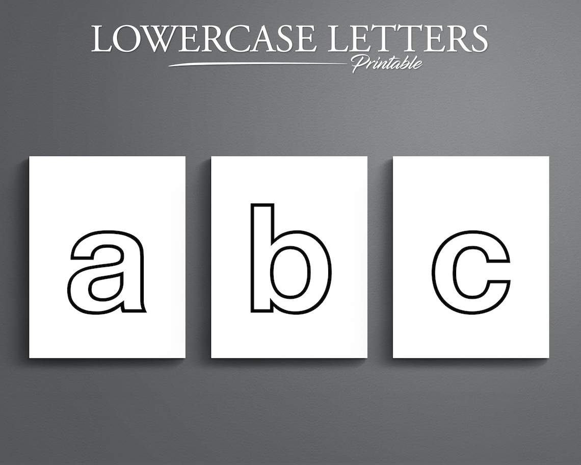 Printable Lowercase Letters. Printable Alphabet. 26 Pages. - Etsy