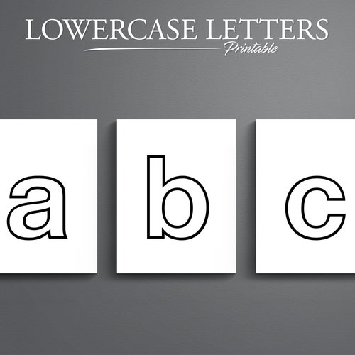 Printable Lowercase Letters. Printable Alphabet. 26 Pages. - Etsy