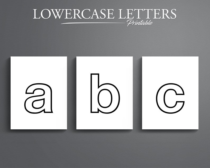 Printable Lowercase Letters. Printable Alphabet. 26 Pages. - Etsy