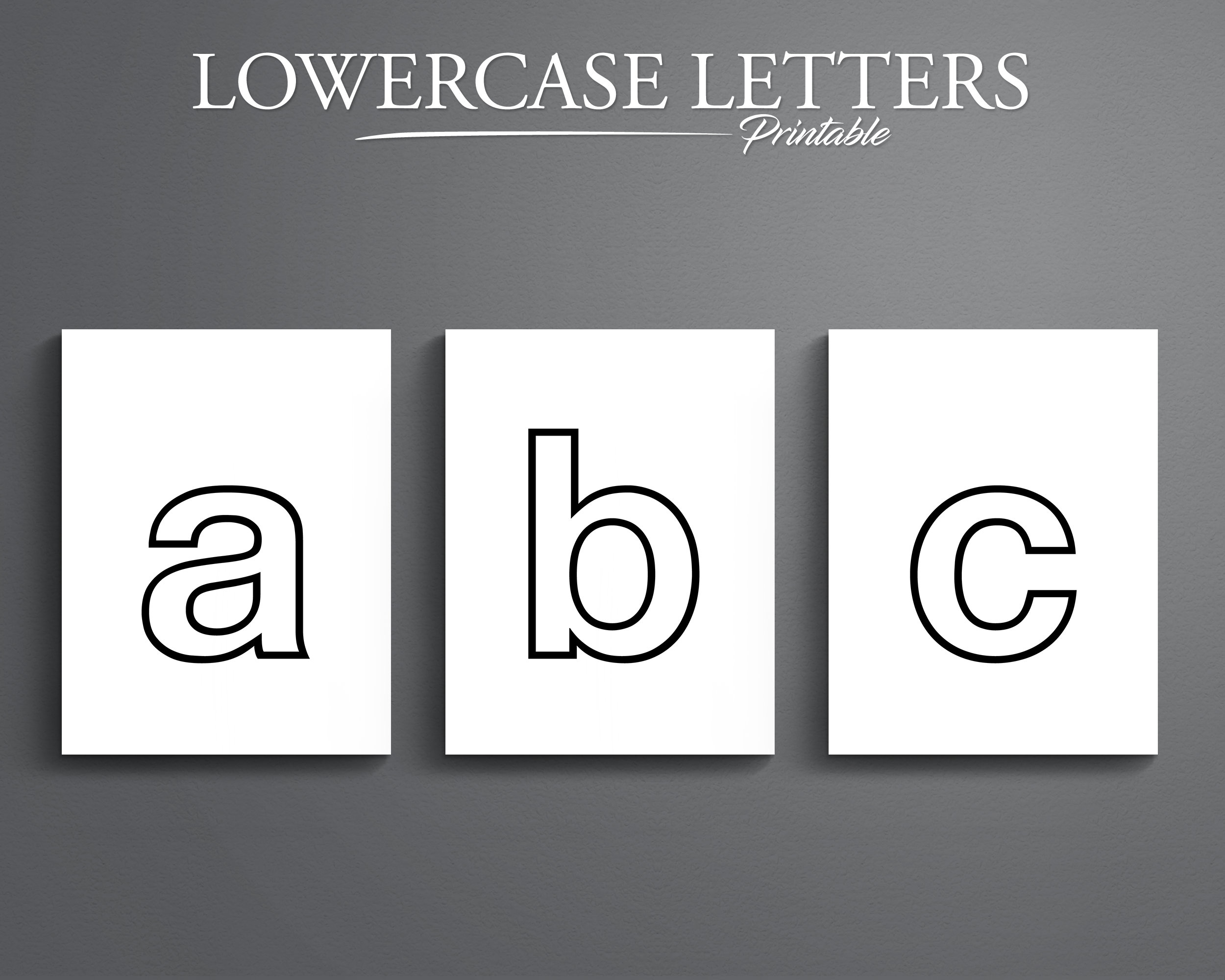 Printable Lower Case Letters