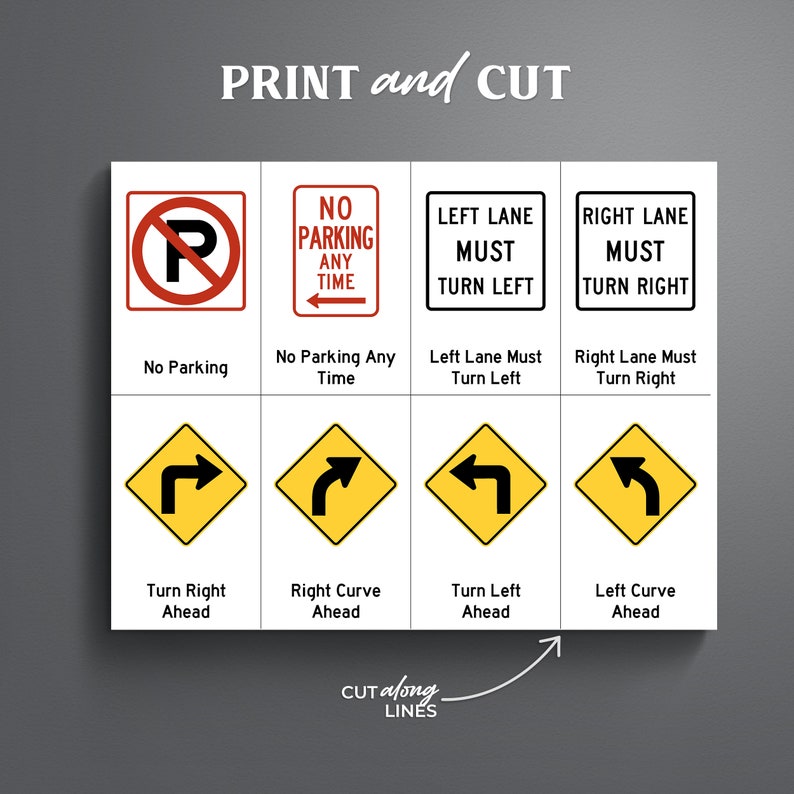 Printable Road Sign Flash Cards: Driver's Ed (PDF) - Etsy