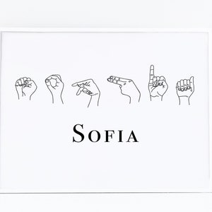Custom ASL Name. Digital Download. American Sign Language Custom Name ...