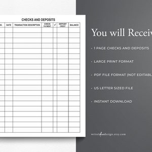 Printable Large Print Checkbook Register. Large Print Check Register ...