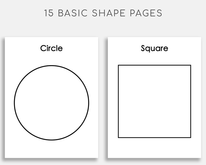 Basic Shape Pages. 15 Basic Shape Coloring Pages. Shape | Etsy