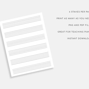 Wide Staff Sheet Music for Letter/a4. Blank Sheet Music - Etsy