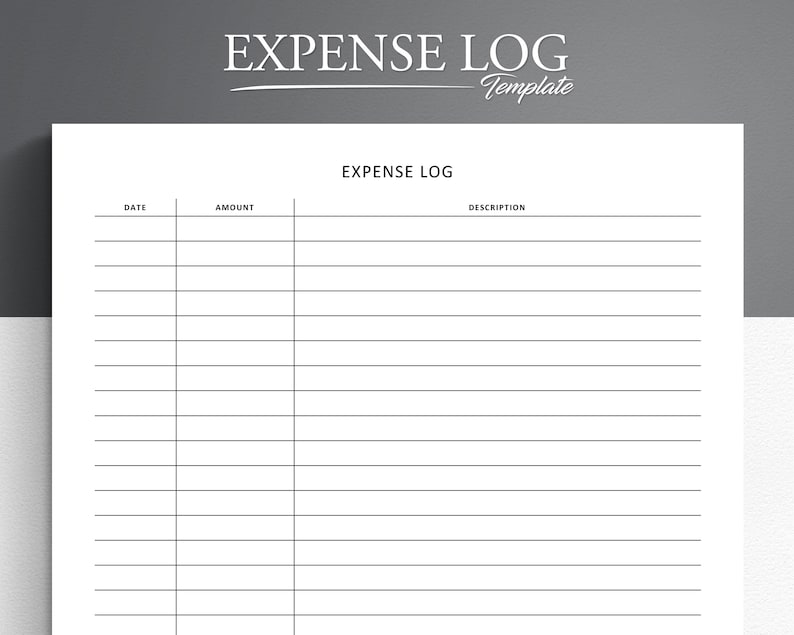 Expense Log. Expense Tracker. Purchase Tracker. Business - Etsy