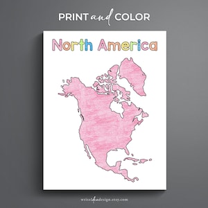 Continents Coloring Pages for Kids: Geography Color Page (PDF) - Etsy