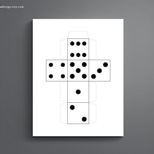 Printable Dice Template - DIY 6 Sided Dice Craft - Instant Download - Etsy