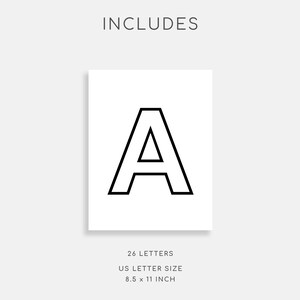Printable Uppercase Letters. Printable Alphabet. 26 Pages. | Etsy