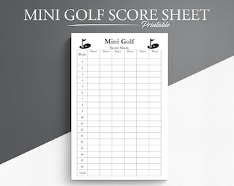 Mini Golf Scorecard