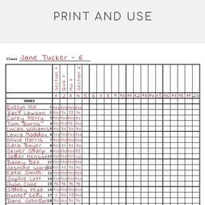 Printable Grade Book. Teacher Grade Book. Grade Tracker. Grade - Etsy