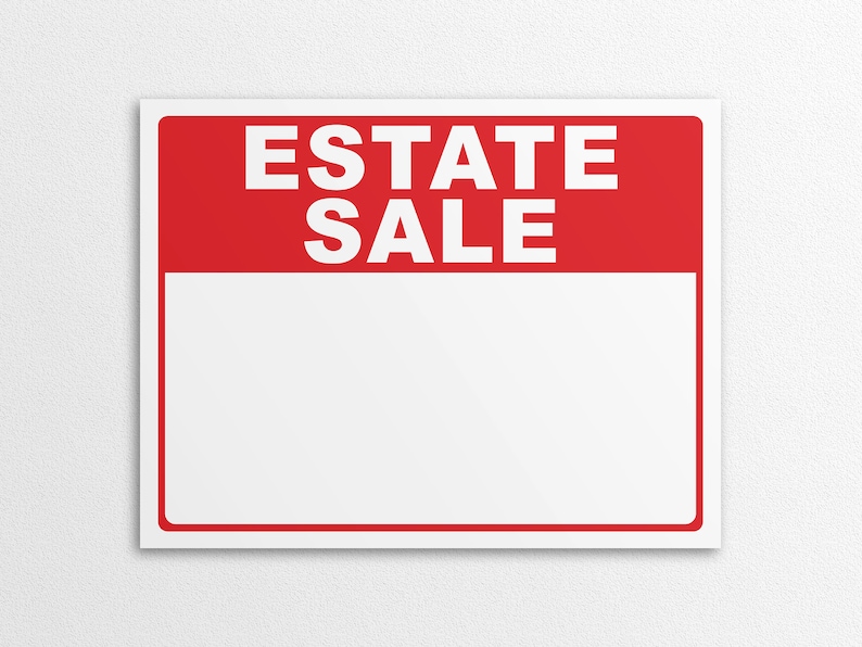 Printable Estate Sale Sign US Letter and A4 Sizes Instant - Etsy