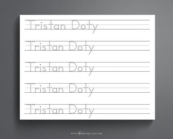 Dotted Names For Kindergarten